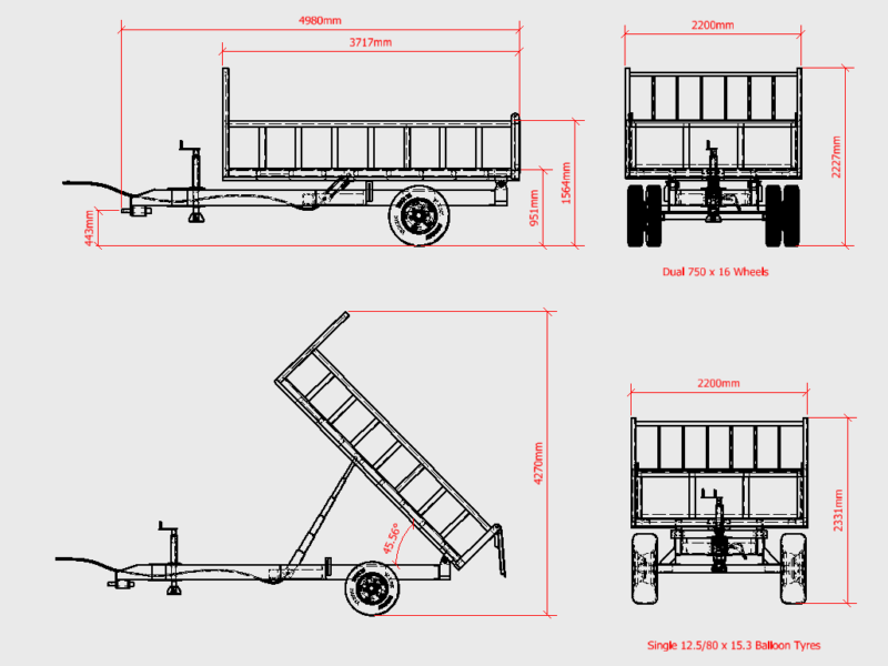 6.5 Ton Tipping Trailer - Tippers And Trailers Ltd